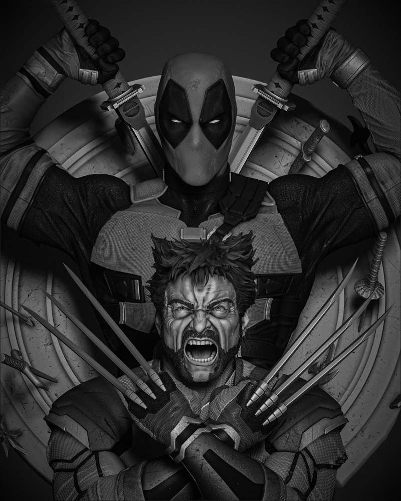 Deadpool and Wolverine – Bust Diorama – Klaxium