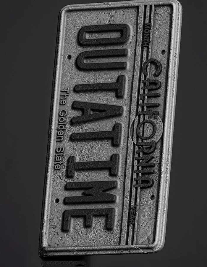 Back to the Future License Plate 3D Printed Collectible | Klaxium
