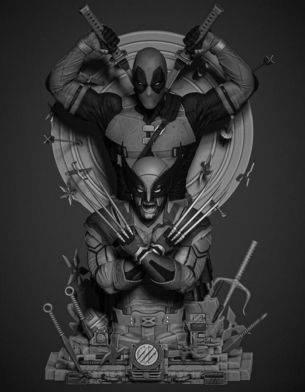 Deadpool and Wolverine – Bust Diorama - Klaxium