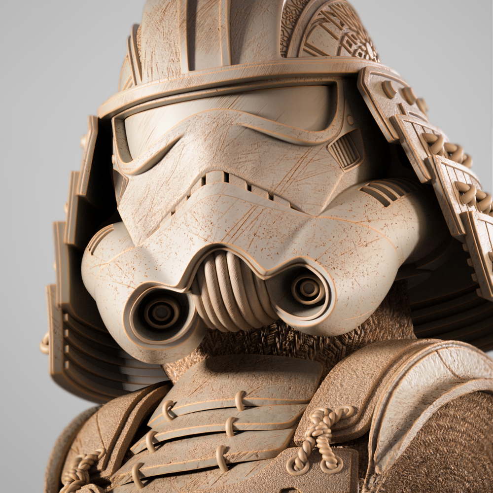 Stormtrooper Samurai – Portrait Bust – Klaxium