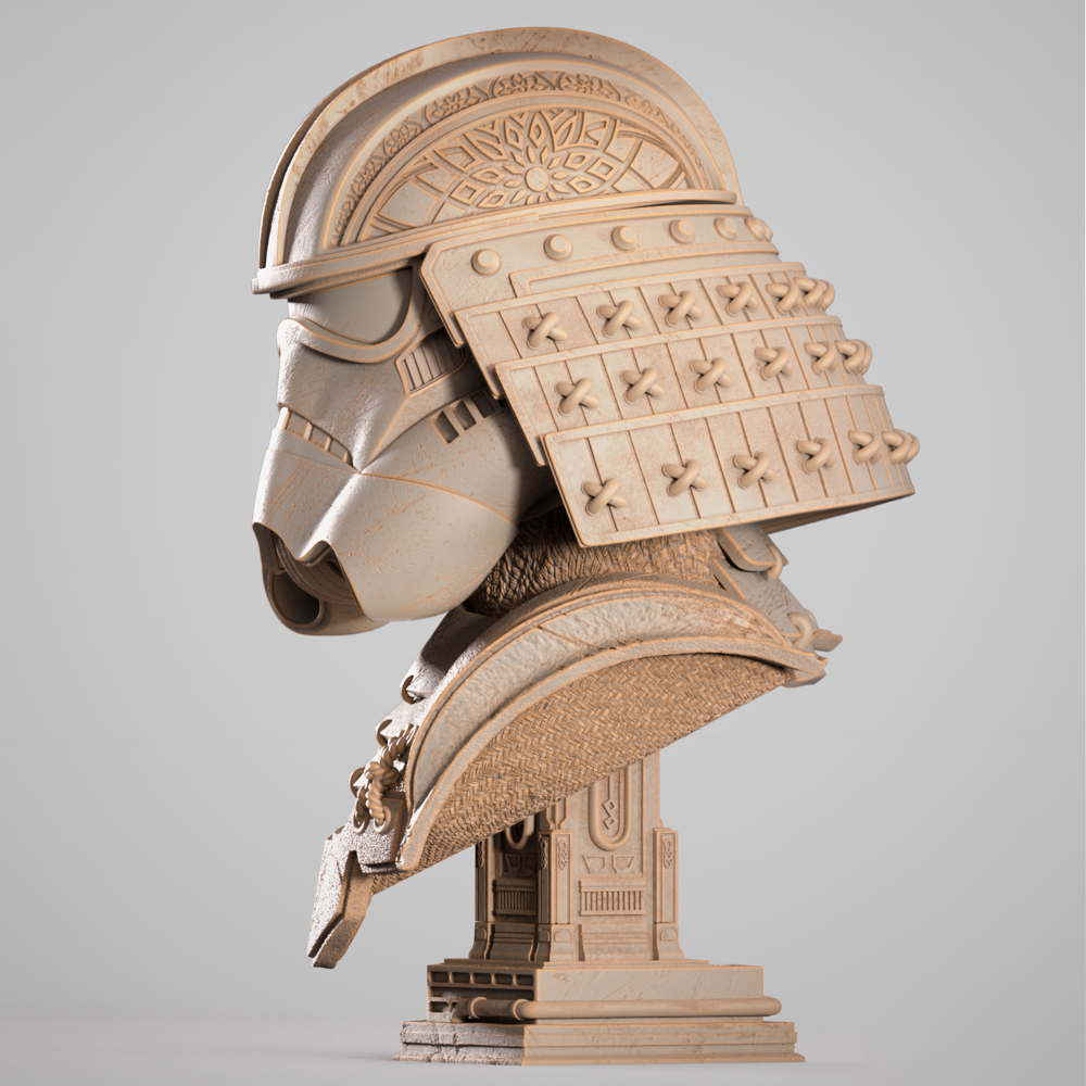 Stormtrooper Samurai – Portrait Bust - Klaxium